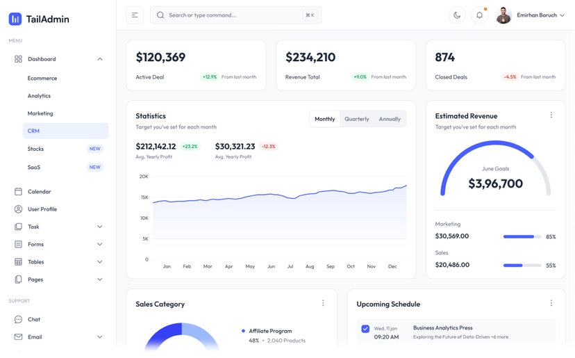 Free Vue.js Tailwind Admin Dashboard Template - TailAdmin Vue