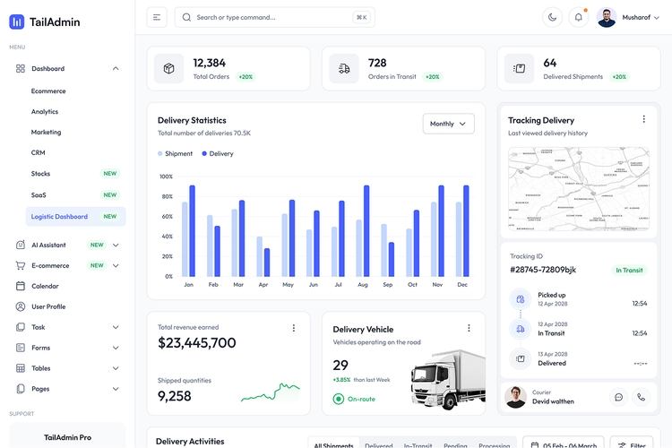 Free Vue.js Tailwind Admin Dashboard Template - TailAdmin Vue